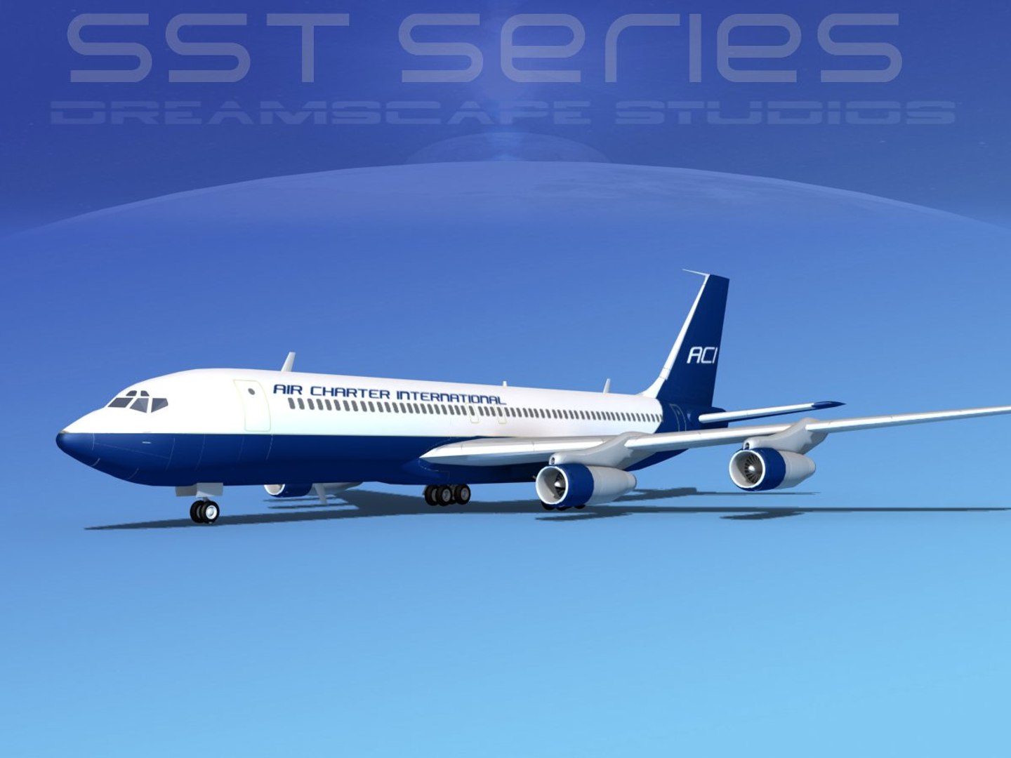 3d Dxf 707-320 Boeing 707