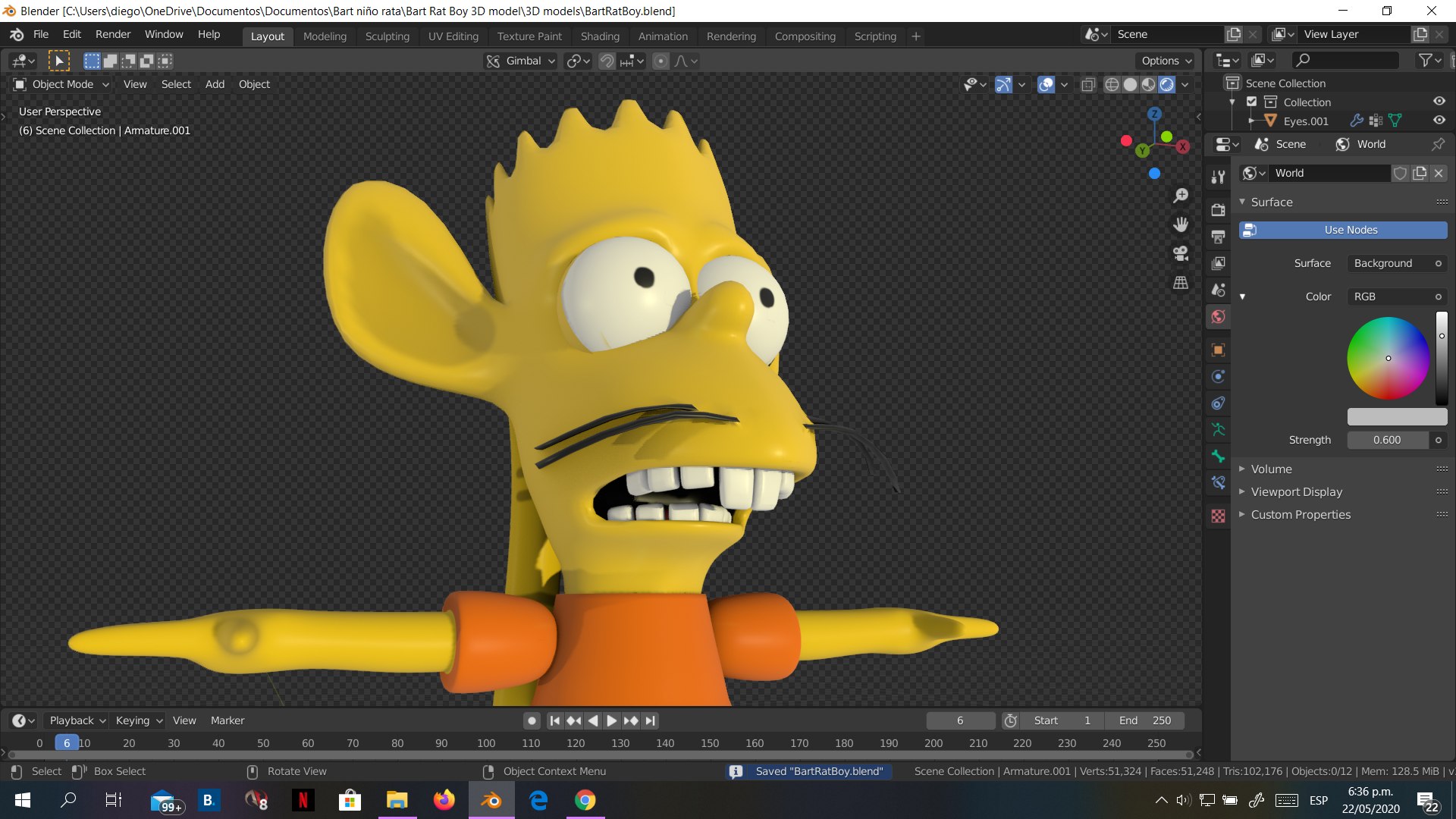 Bart Simpson Rigged Character 3D Model - TurboSquid 1564014