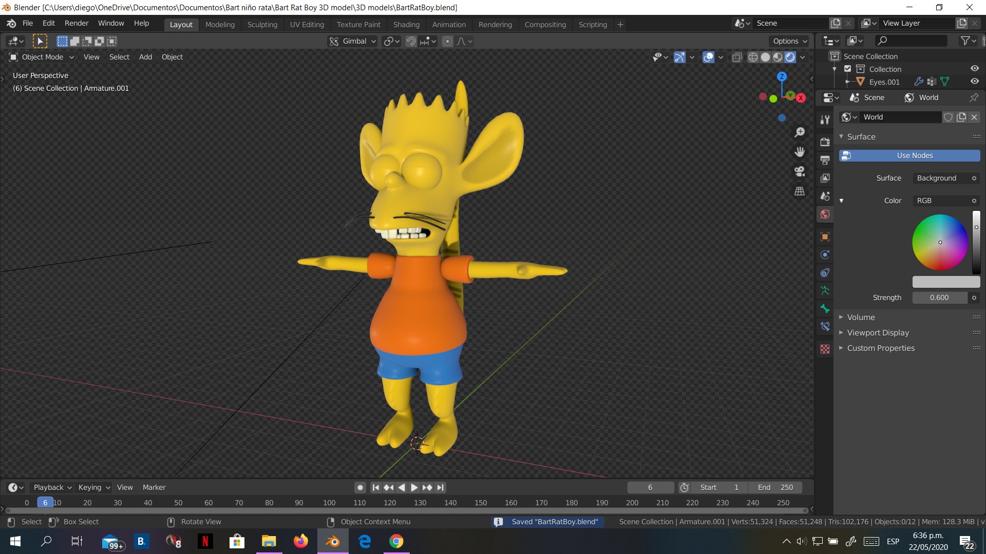 Bart Simpson Rigged Character 3D Model - TurboSquid 1564014