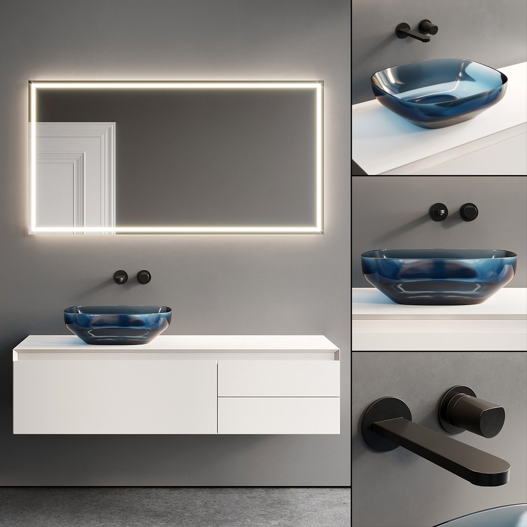 Antonio Lupi Panta Rei Vanity Unit Set 4 3D - TurboSquid 1974905