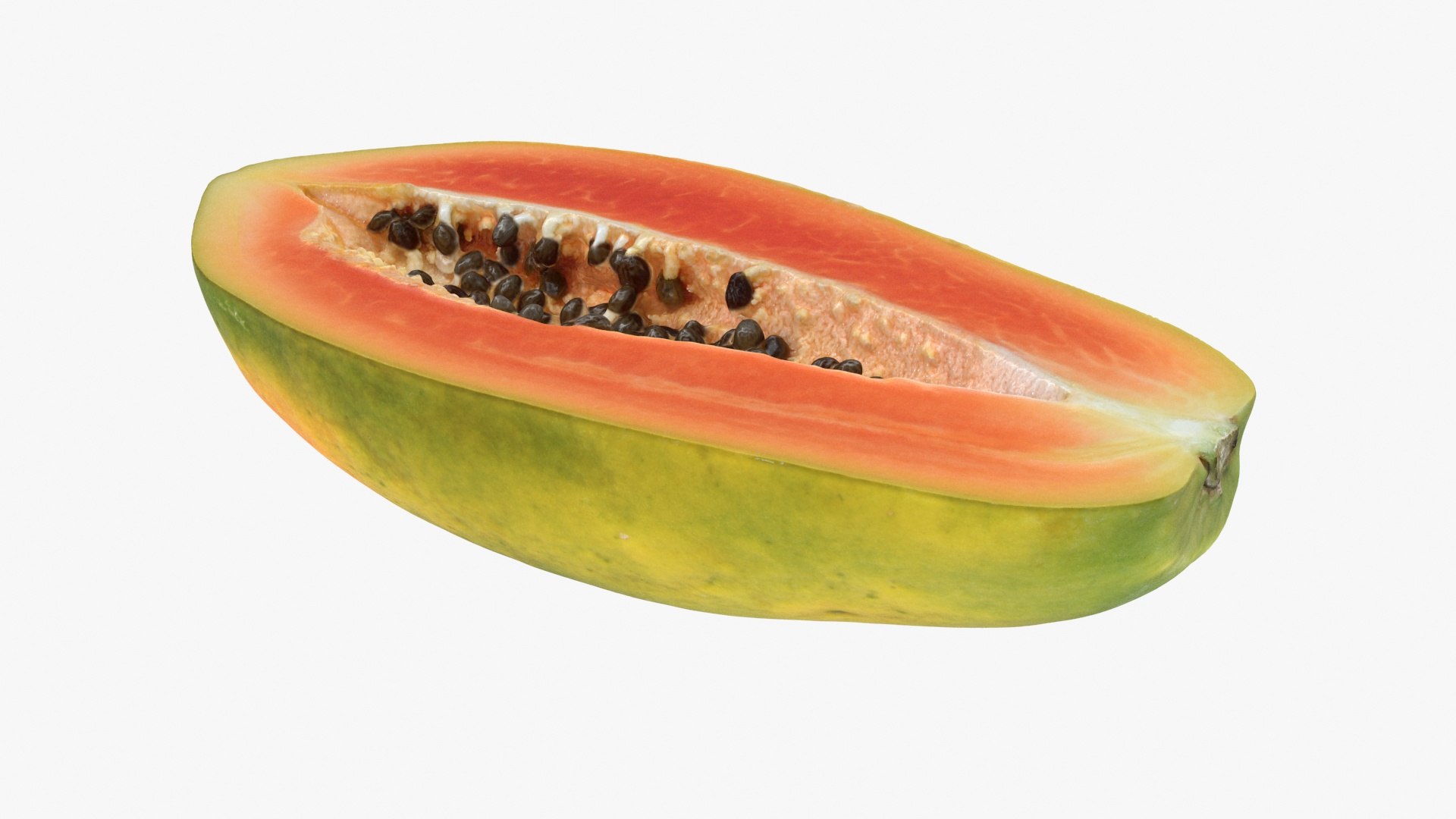 3D Model Papaya Half 01 - TurboSquid 2134845