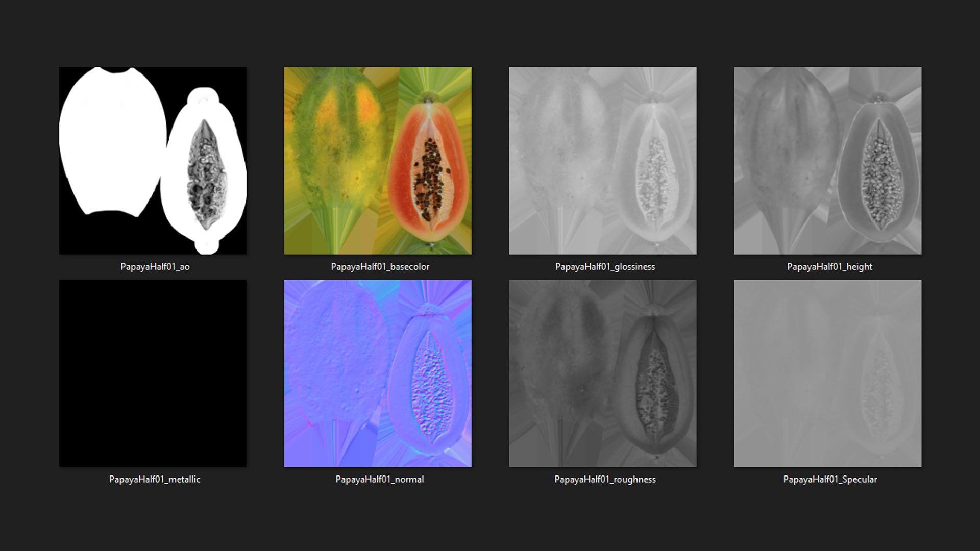 3D Model Papaya Half 01 - TurboSquid 2134845