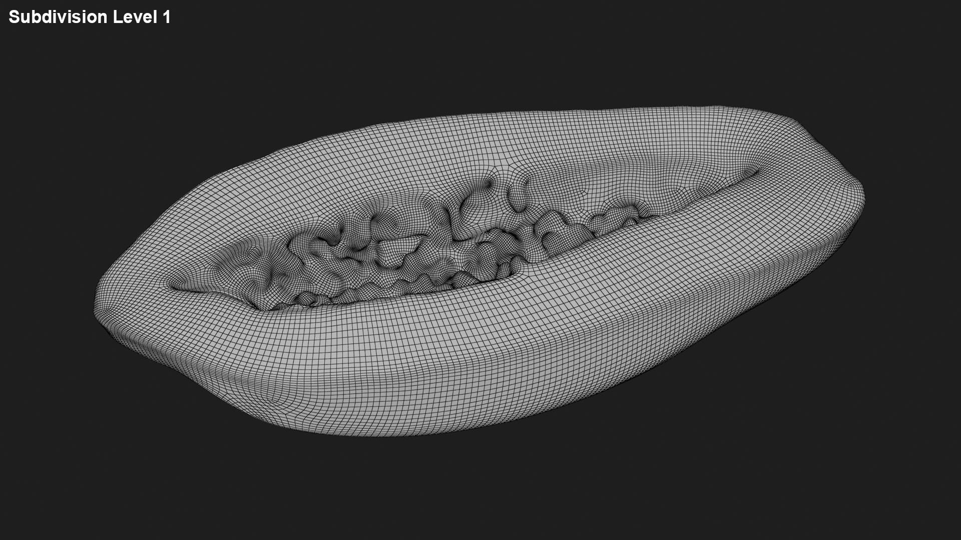 3D Model Papaya Half 01 - TurboSquid 2134845