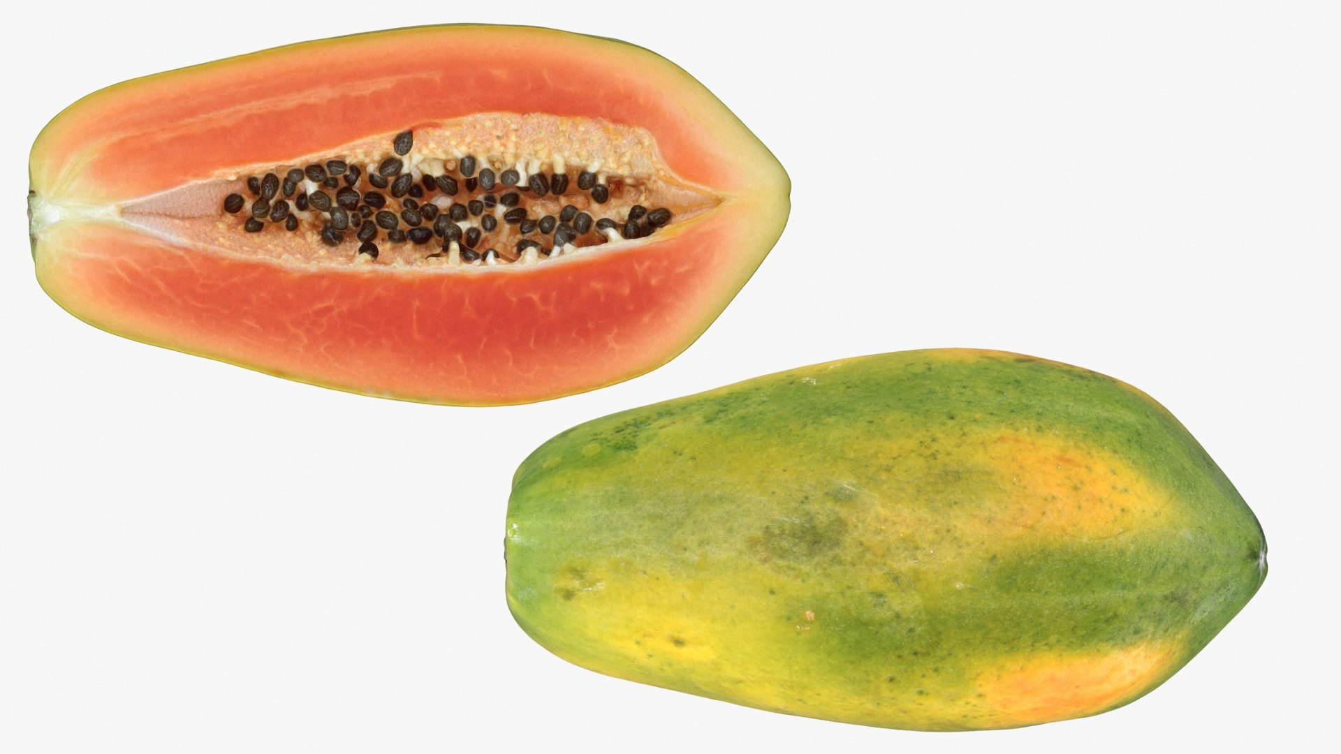 3D Model Papaya Half 01 - TurboSquid 2134845