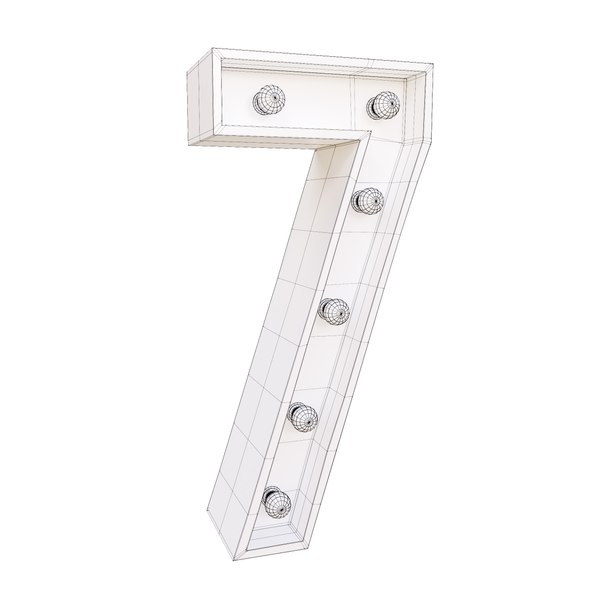 Marquee number seven light bulb glow sign 3dmodel 3D model - TurboSquid ...