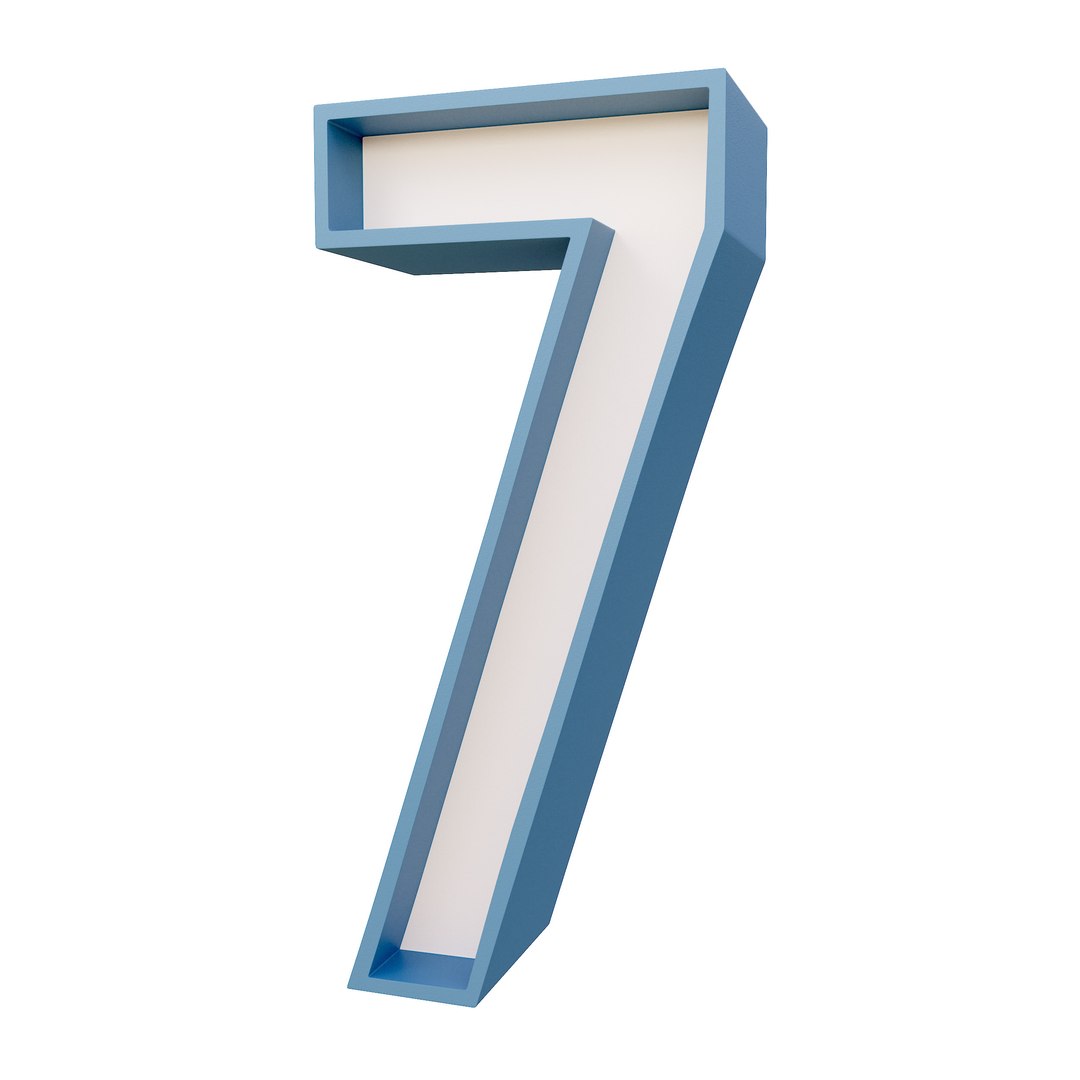 Marquee Number Seven Light Bulb Glow Sign 3dmodel 3D Model - TurboSquid ...