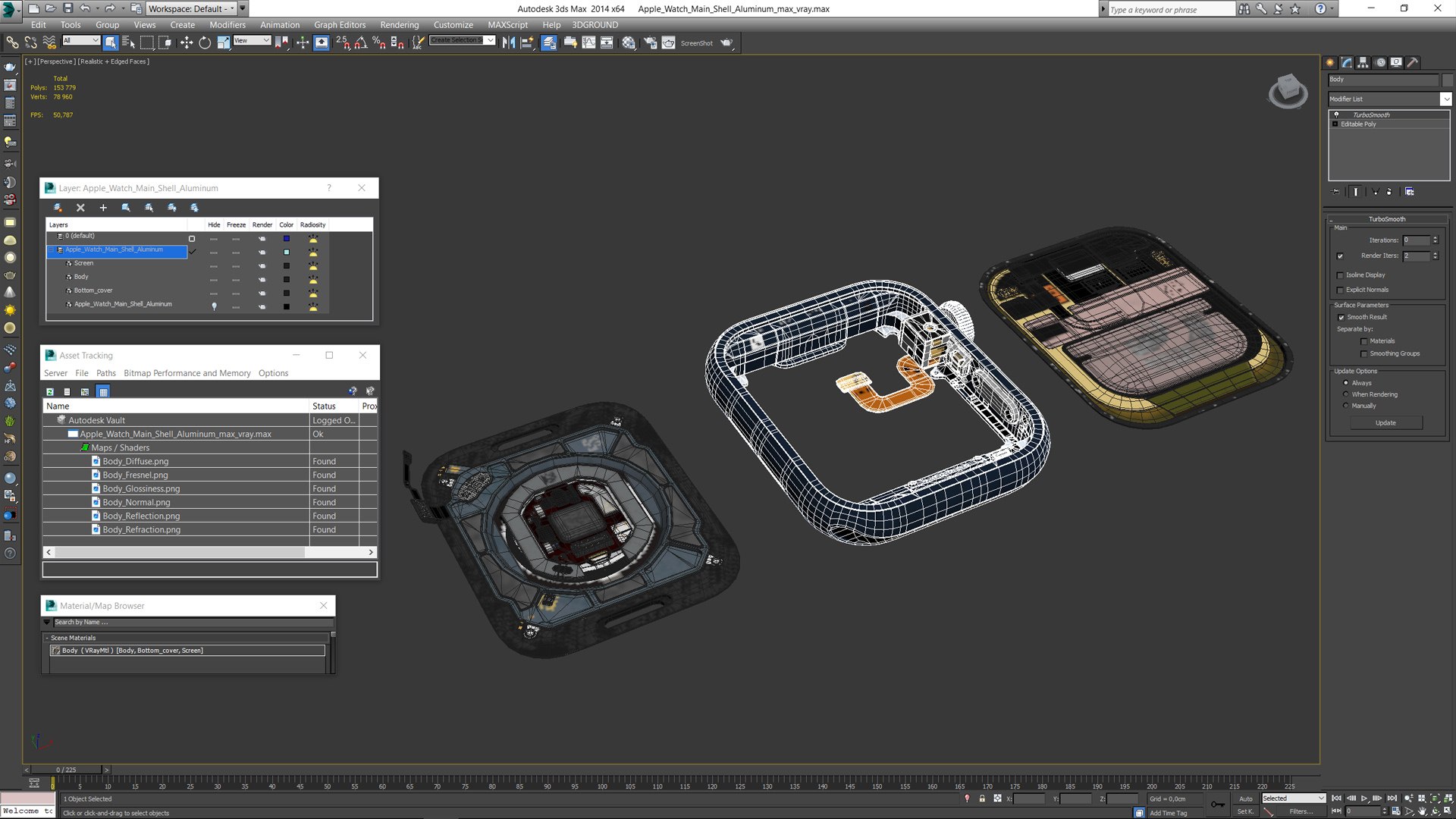 Apple Watch Main Shell Aluminum 3D Model - TurboSquid 2215131