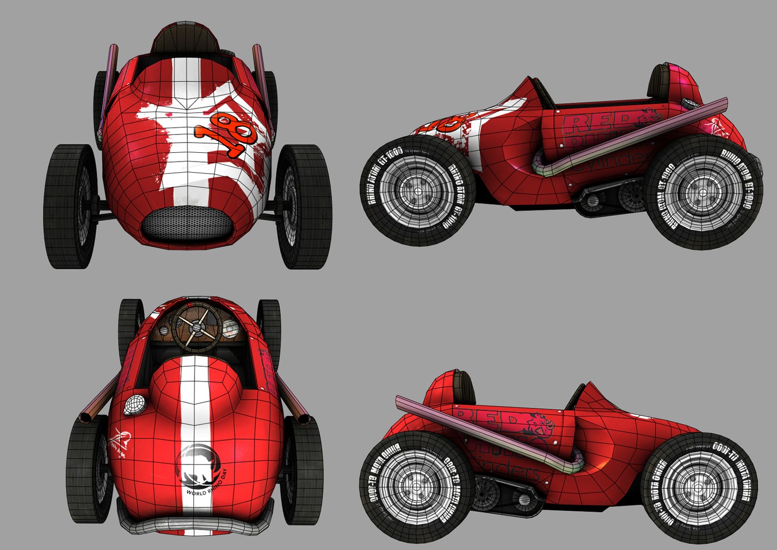 3d Atom Car Model