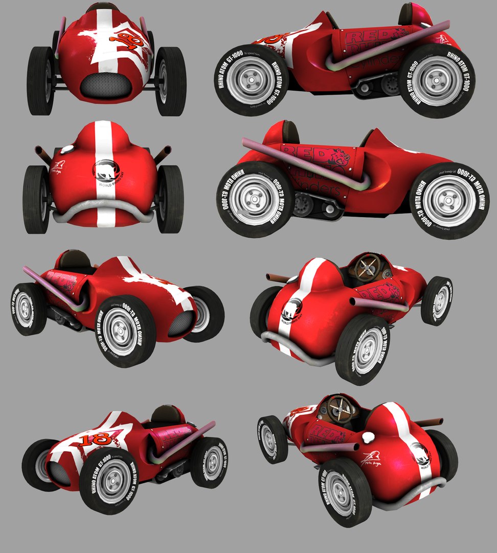 3d Atom Car Model
