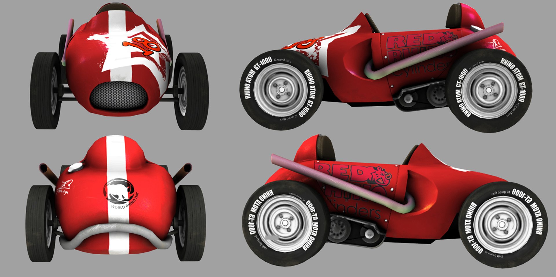 3d Atom Car Model