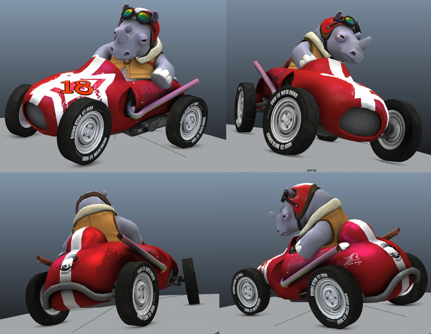 3d Atom Car Model
