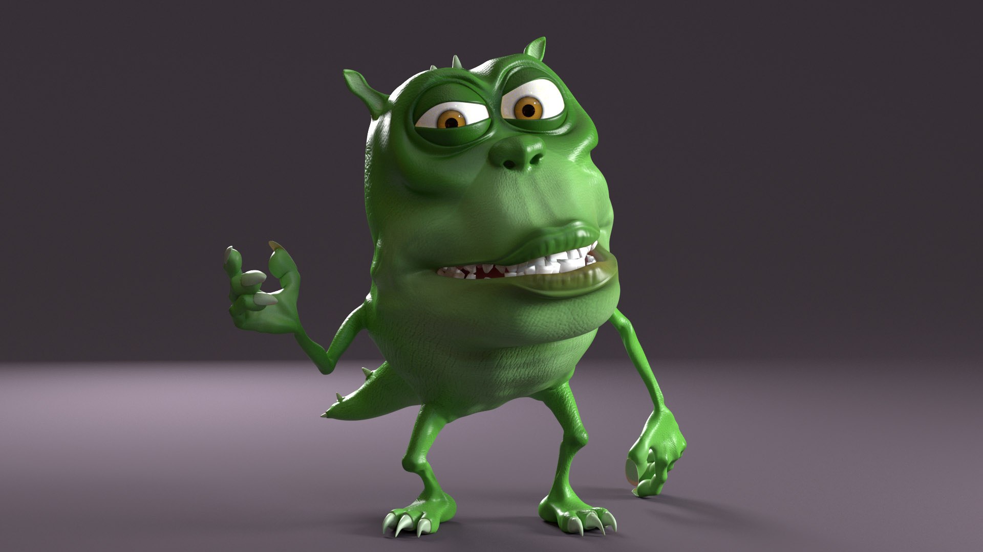 Little Green Monster model - TurboSquid 2159335