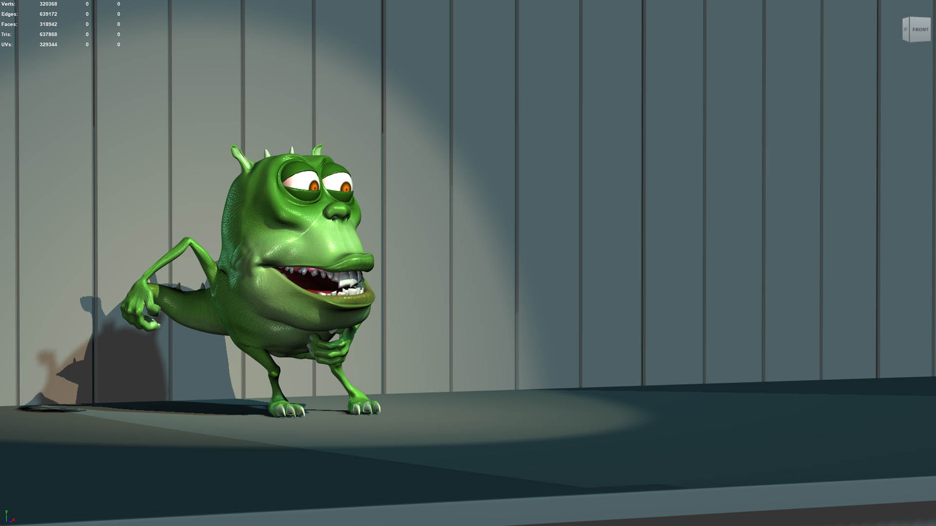 Little Green Monster model - TurboSquid 2159335