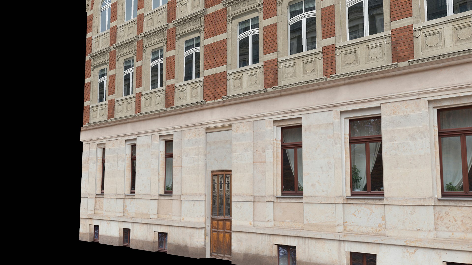 3D Building Facade Low Poly - TurboSquid 1931232