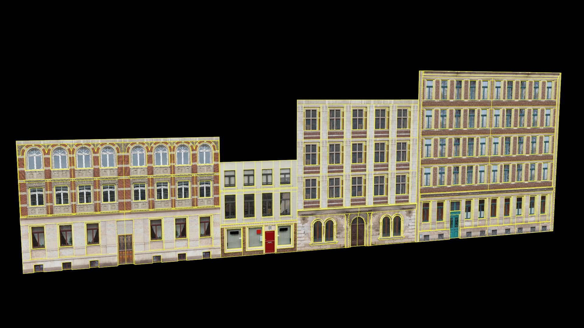 3D Building Facade Low Poly - TurboSquid 1931232