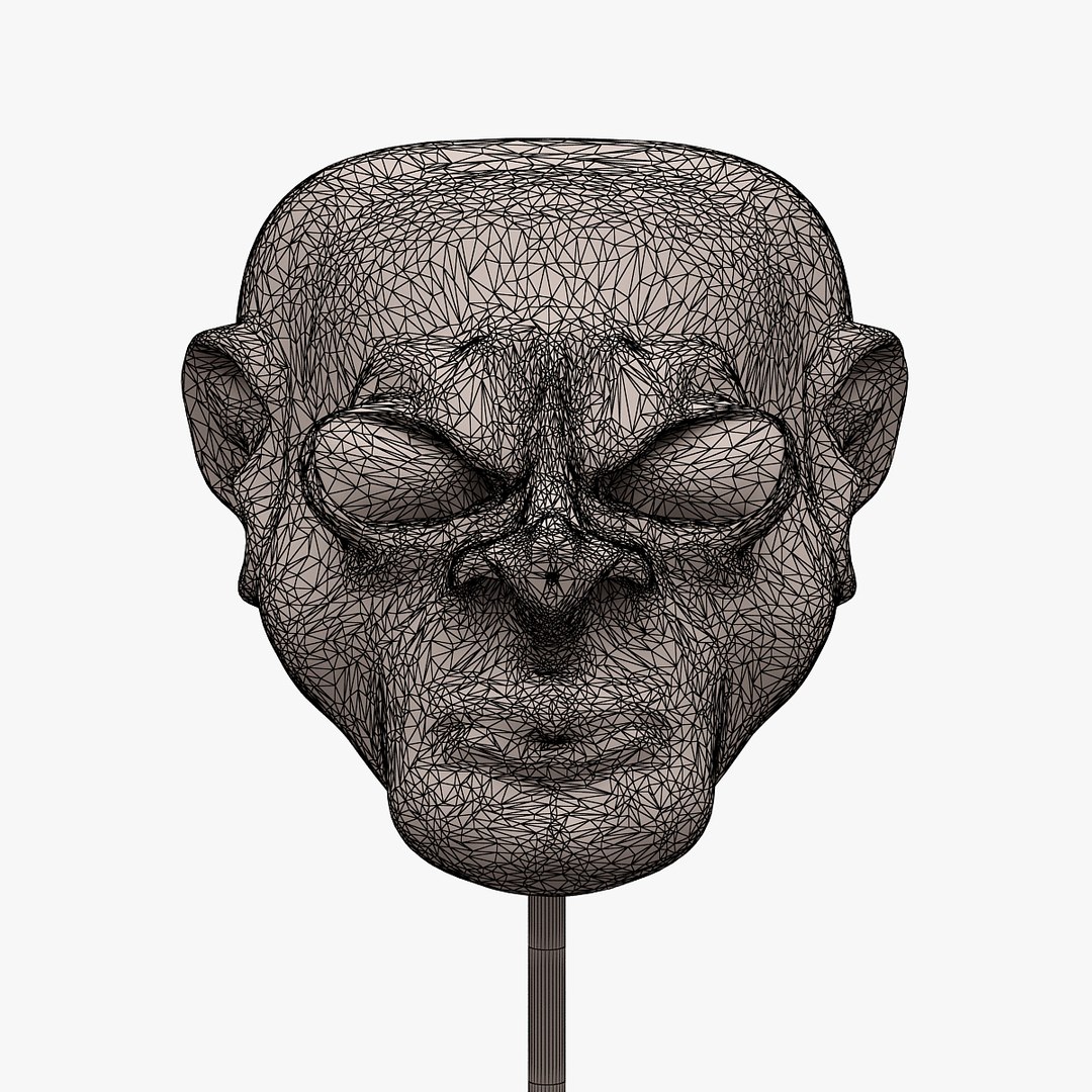 3d Model Of Alien Head Sculpt