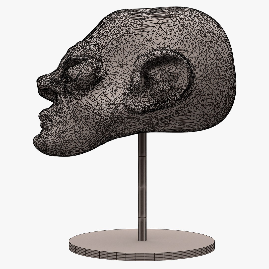 3d Model Of Alien Head Sculpt