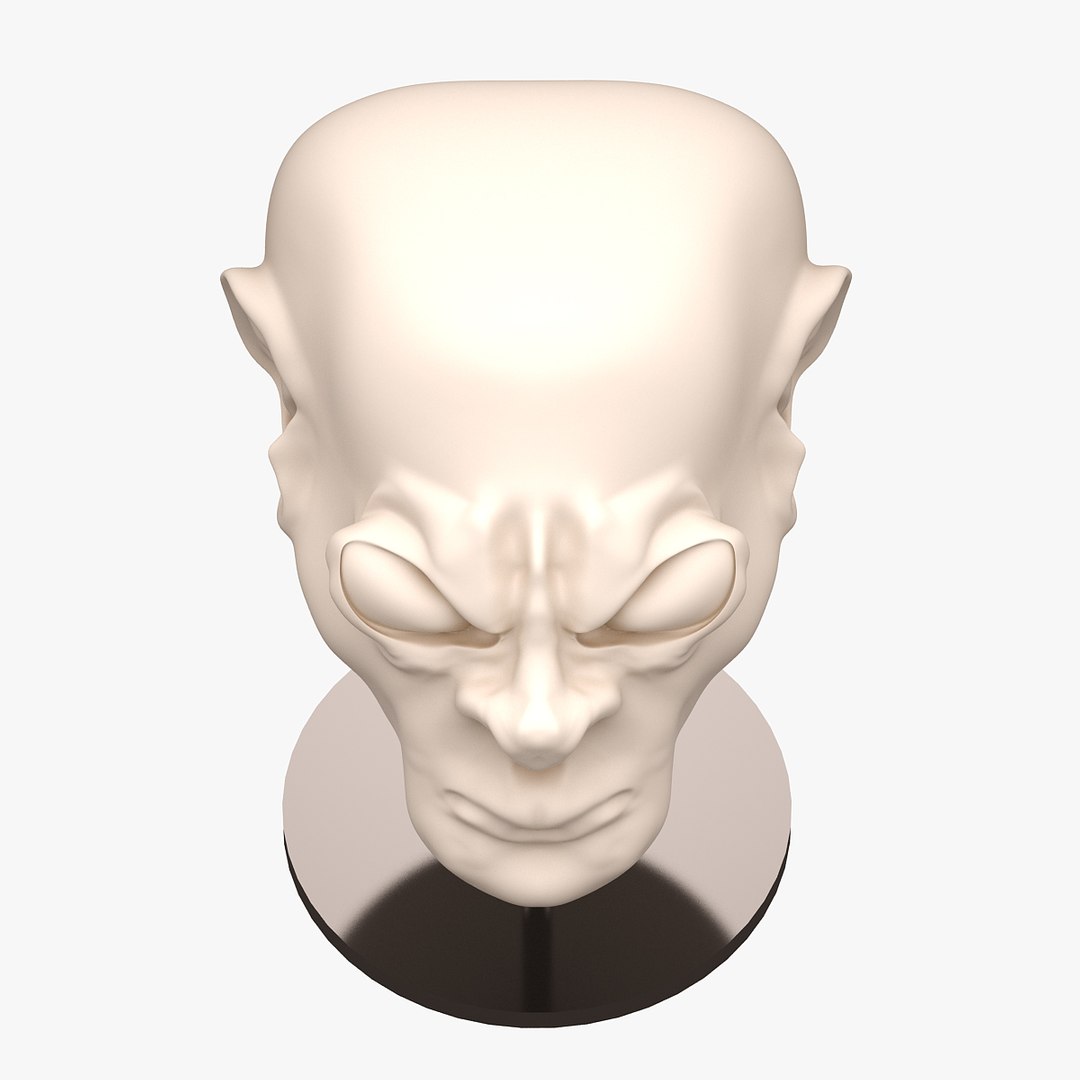 3d Model Of Alien Head Sculpt