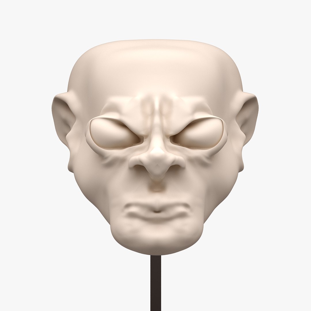 3d Model Of Alien Head Sculpt
