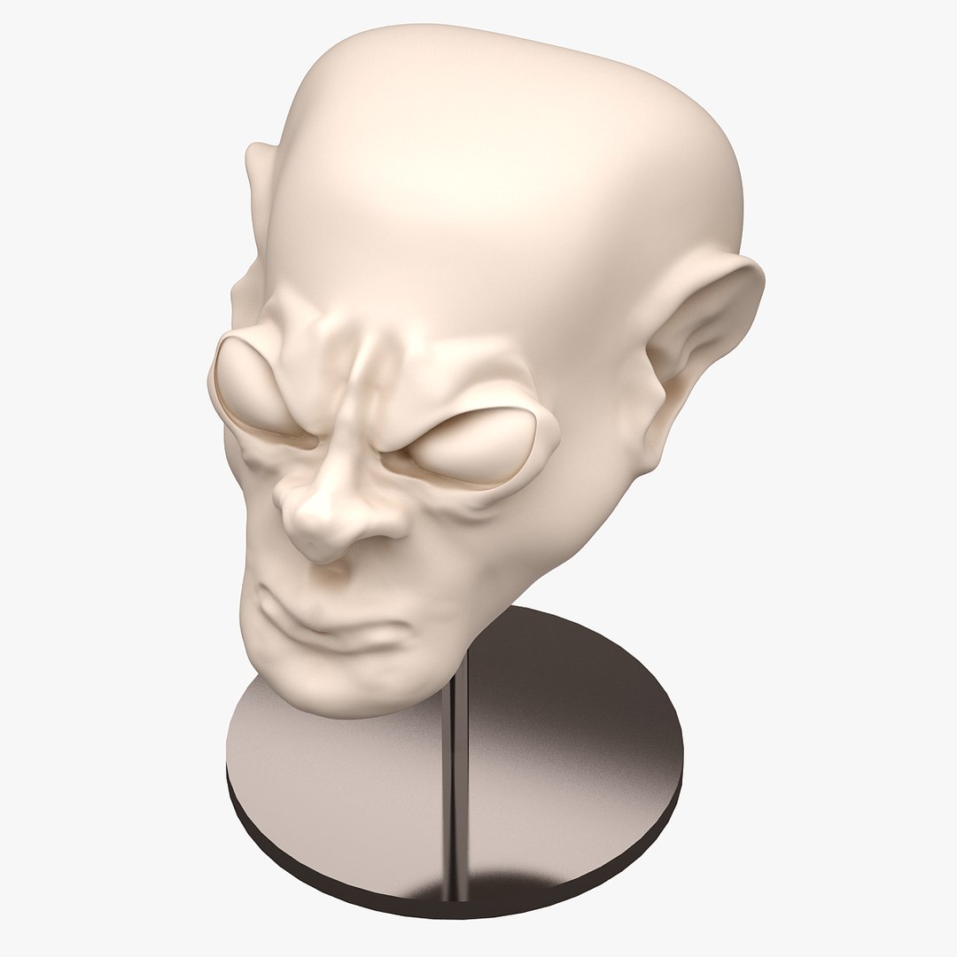 3d Model Of Alien Head Sculpt