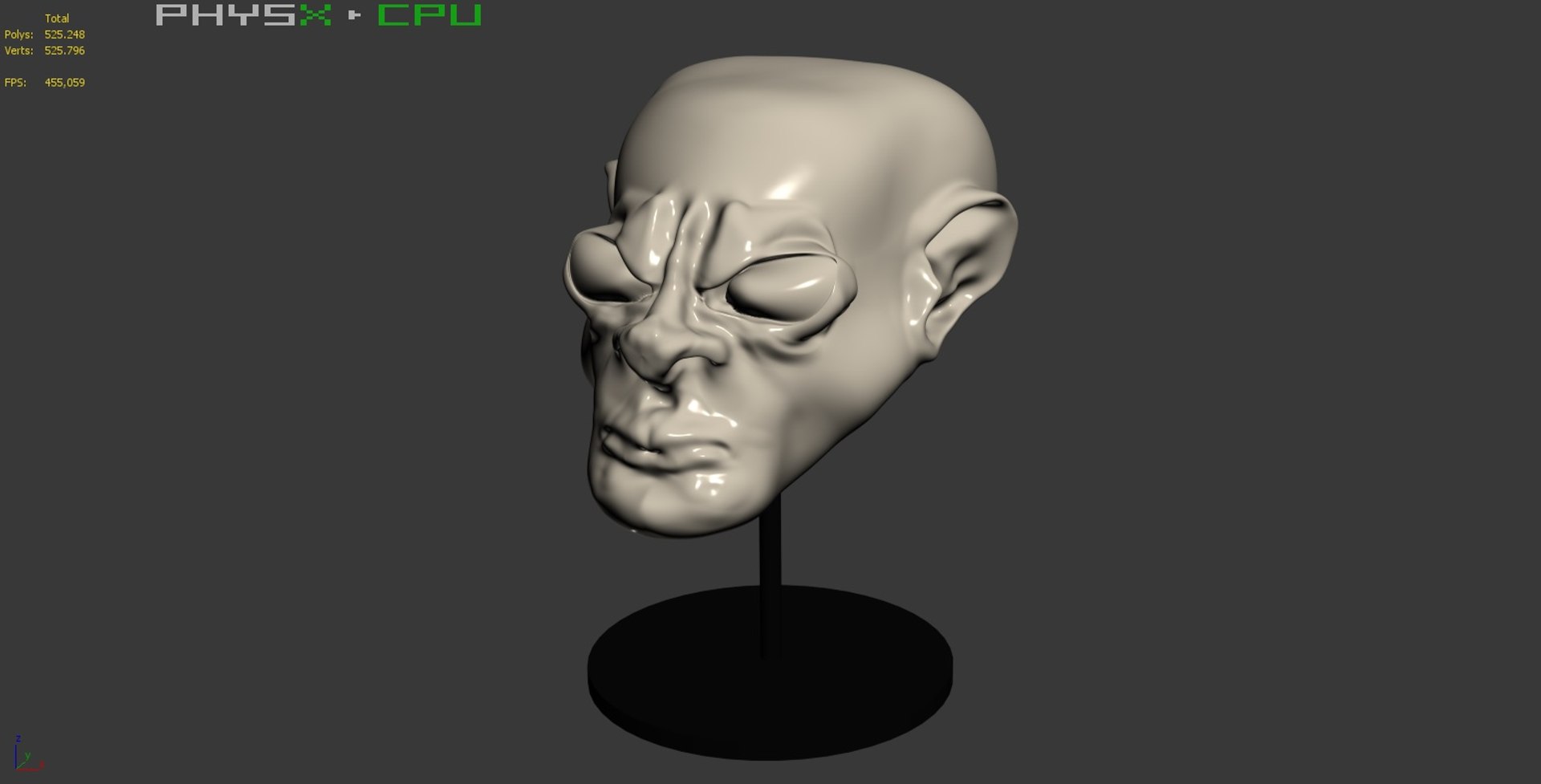 3d Model Of Alien Head Sculpt