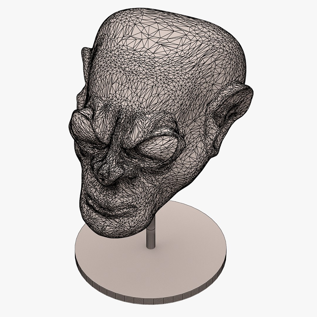 3d Model Of Alien Head Sculpt