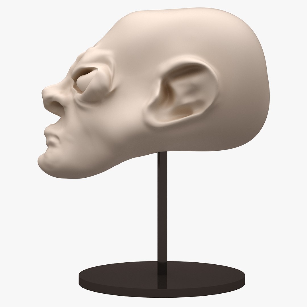 3d Model Of Alien Head Sculpt