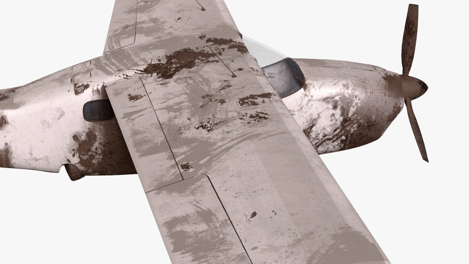 Realistic destroyed propeller plane collections 3D model - TurboSquid ...