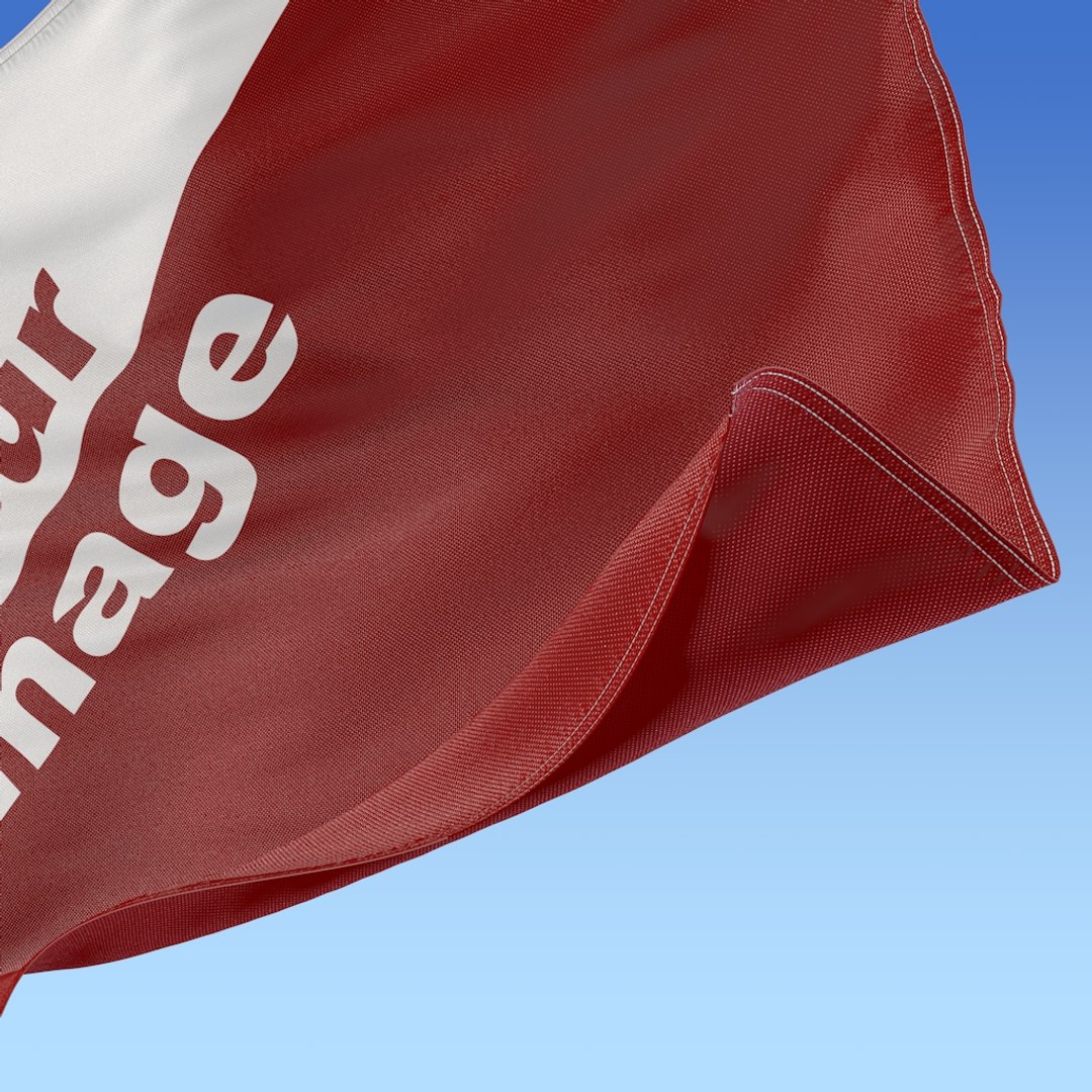 3d Animation Waving Flag Model