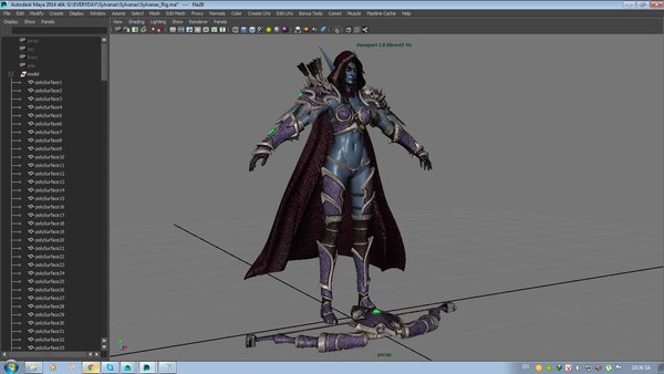 Free 3D sylvanas windrunner rig lady - TurboSquid 1182030