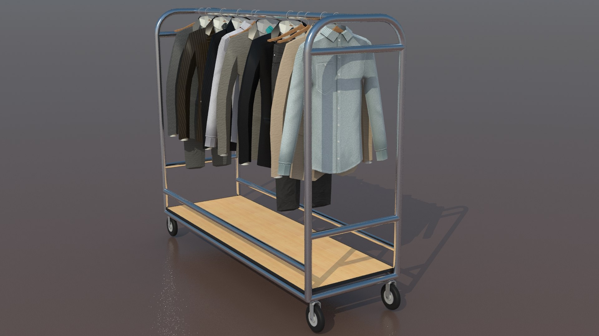 Rack Clothes 3d Model
