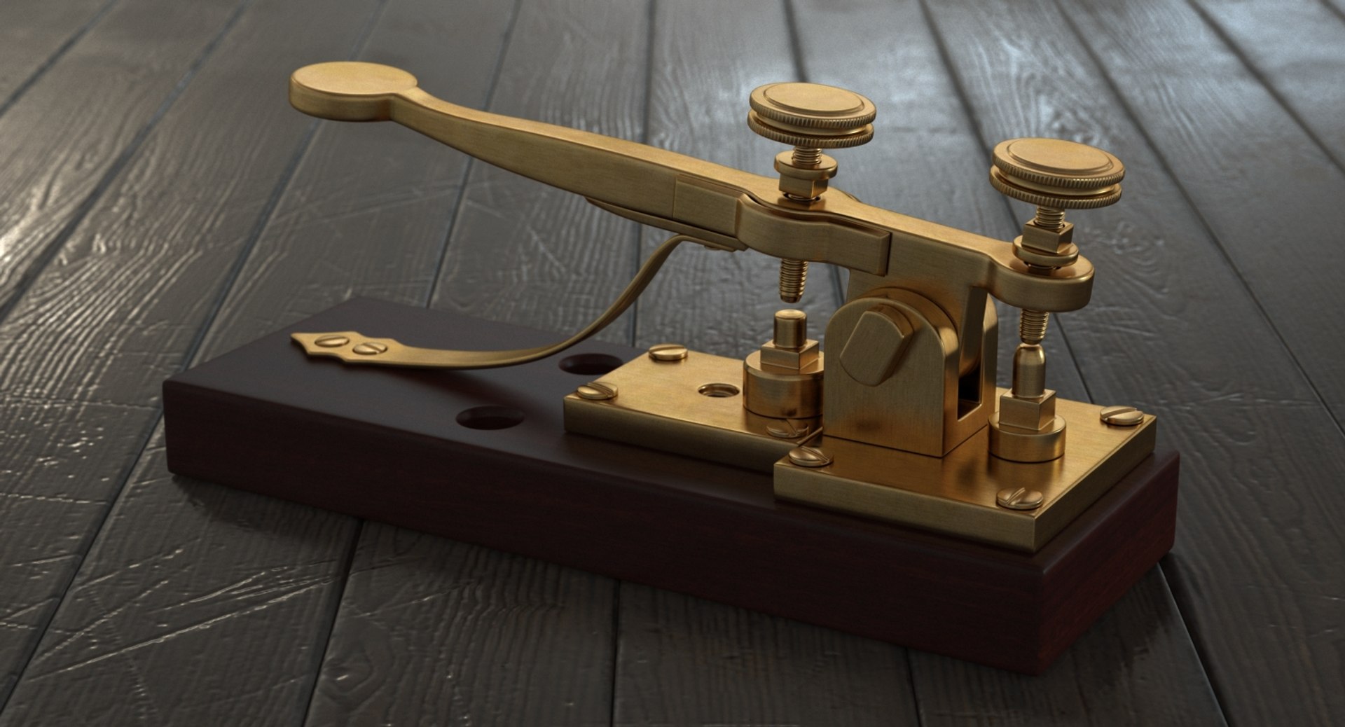 Antique Telegraph Key Model - TurboSquid 1337489