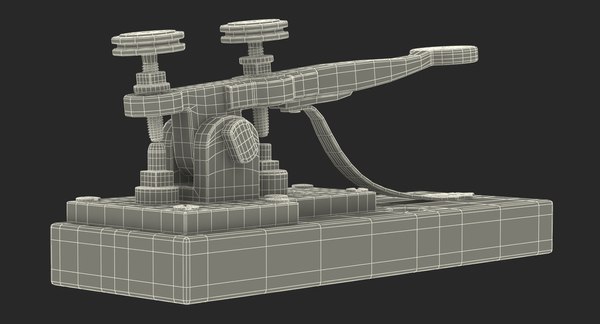 Antique telegraph key model - TurboSquid 1337489