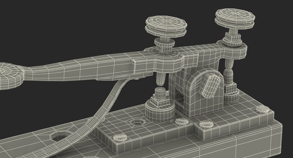 Antique telegraph key model - TurboSquid 1337489