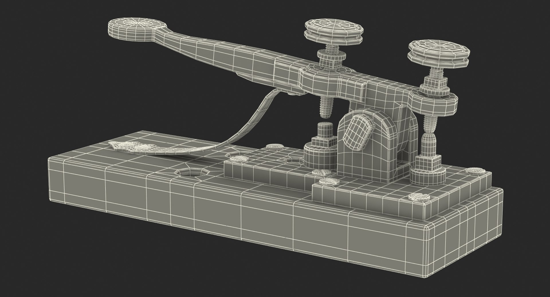 Antique telegraph key model - TurboSquid 1337489