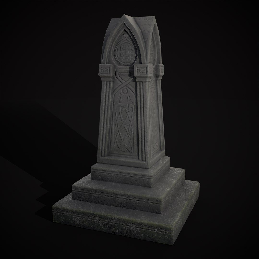 Gothic Obelisk Tombstone 3D Model - TurboSquid 2215215