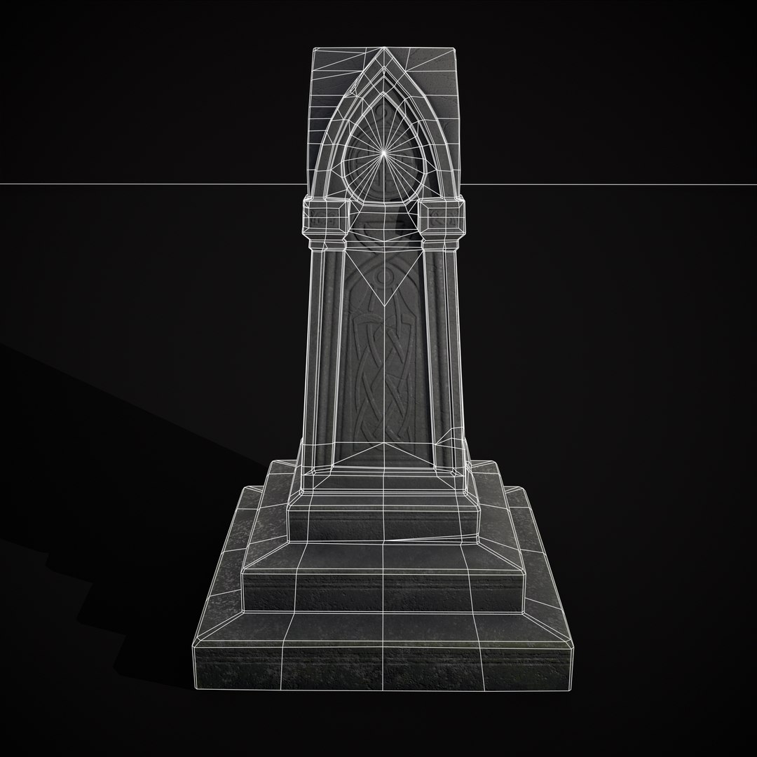 Gothic Obelisk Tombstone 3D Model - TurboSquid 2215215