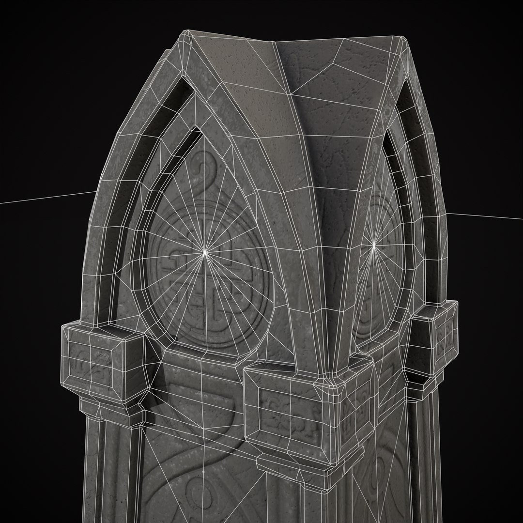 Gothic Obelisk Tombstone 3D Model - TurboSquid 2215215