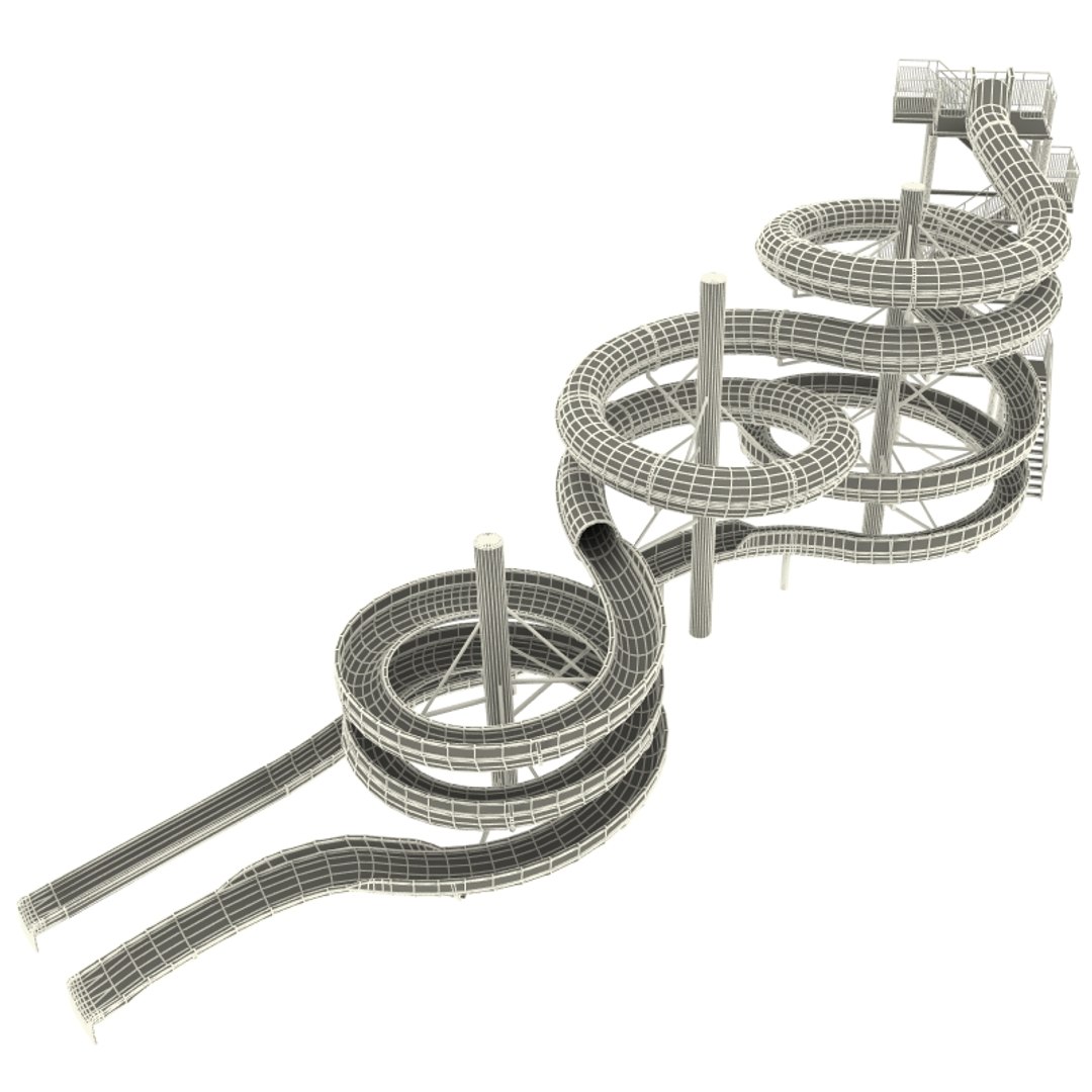 Water Slide V8 3d Model
