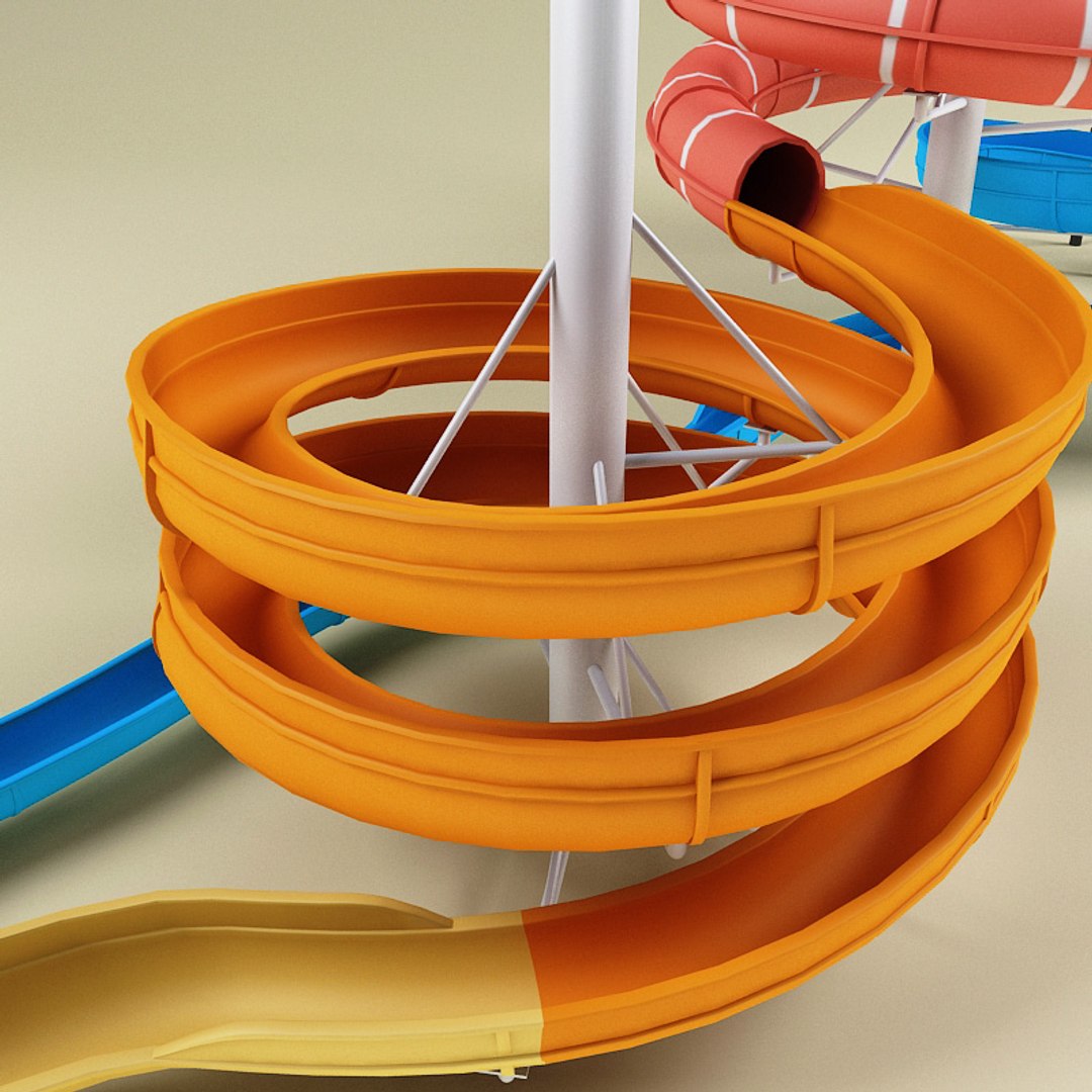 Water Slide V8 3d Model