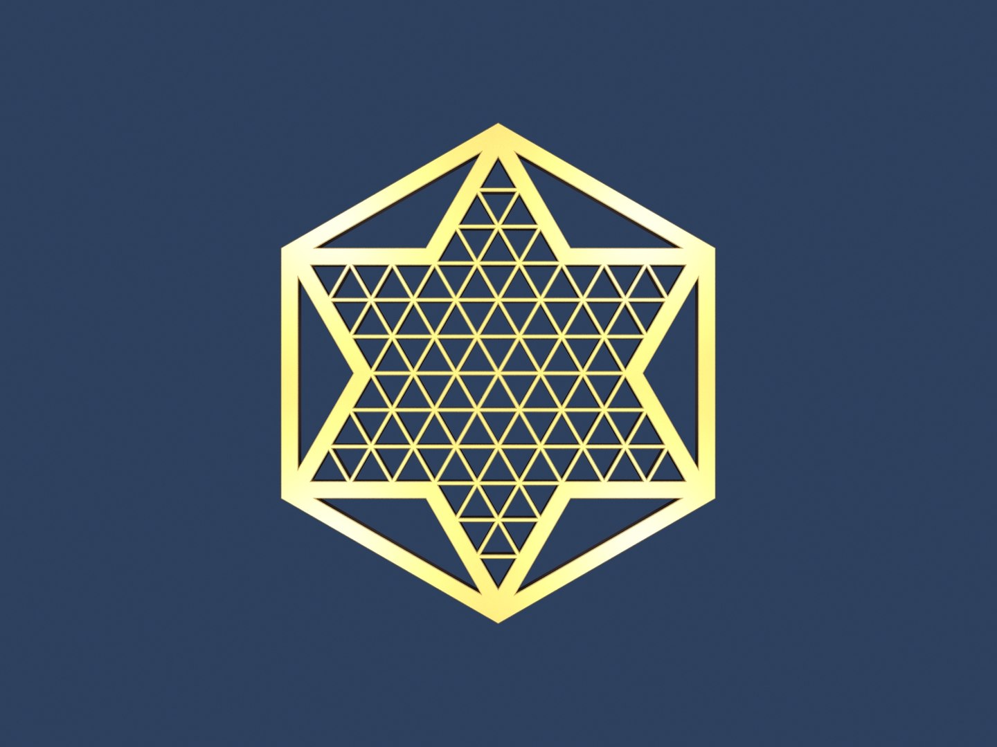 Star david hexagon model - TurboSquid 1417266
