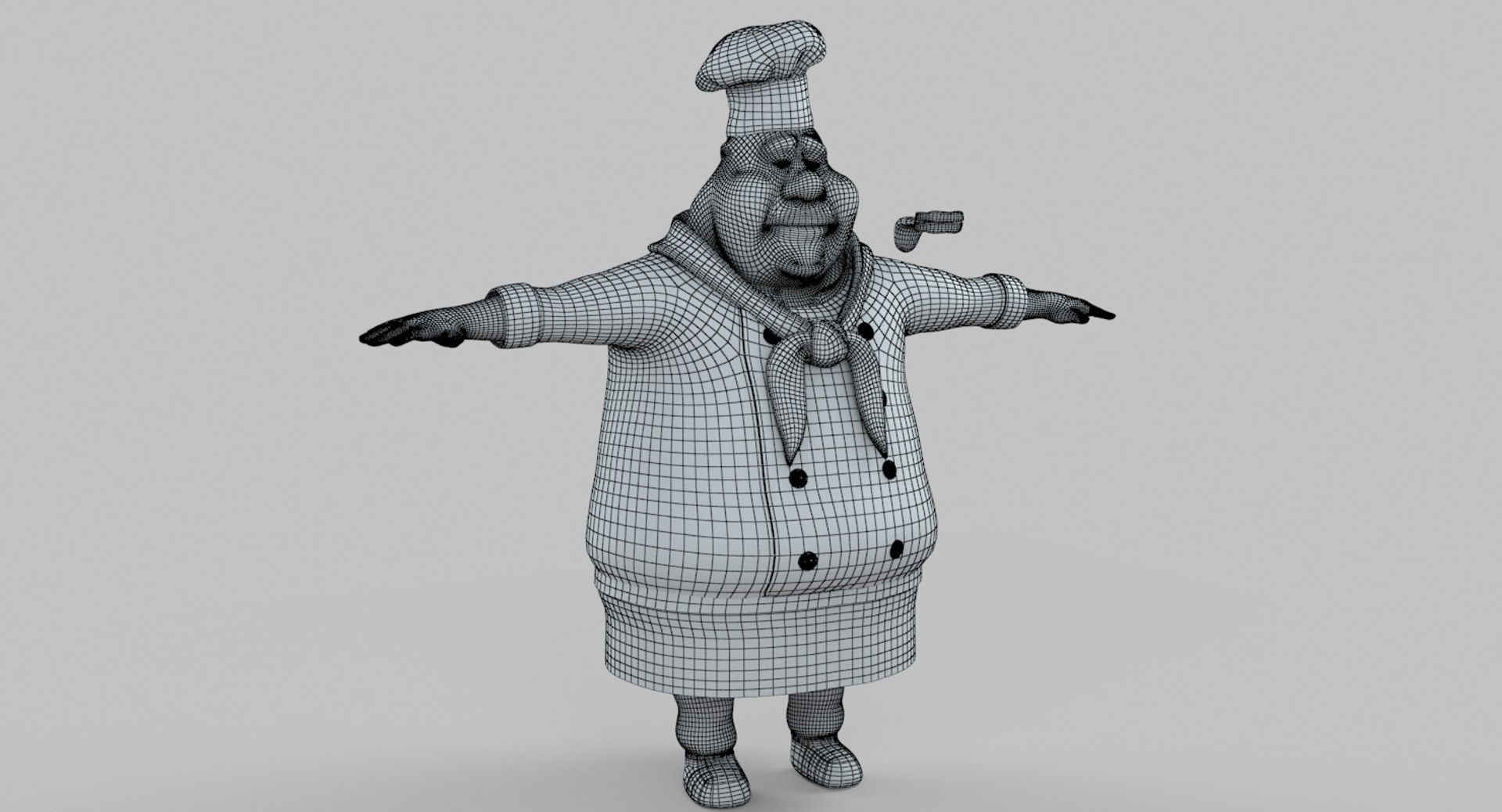 Fat Chef 3D Model - TurboSquid 1294519