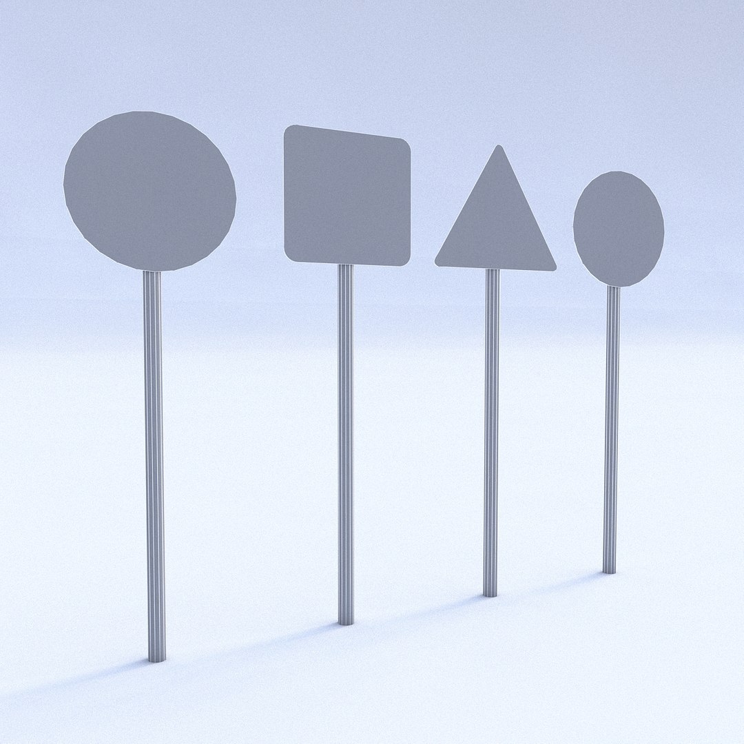 3D model traffic signs - TurboSquid 1437303