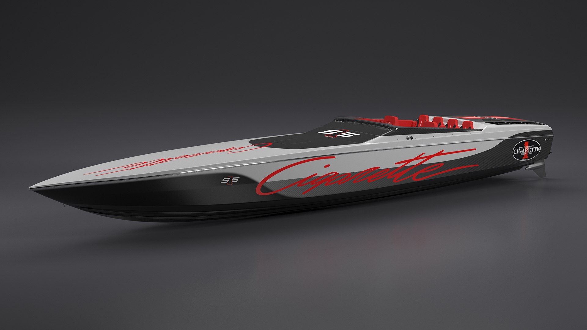 Cigarette Boat 515 Red 3D Model - TurboSquid 2282754