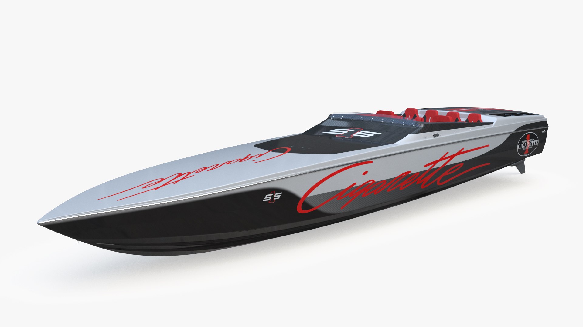 Cigarette Boat 515 Red 3D Model - TurboSquid 2282754