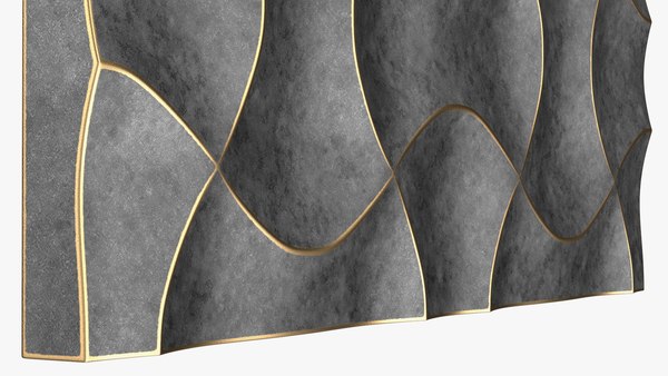 3D 3D Wall Panel Wave Metal - TurboSquid 1907991