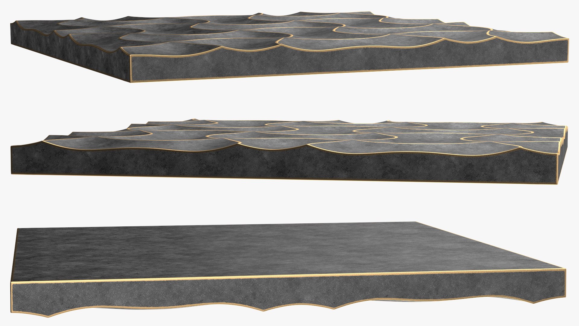 3D 3D Wall Panel Wave Metal - TurboSquid 1907991