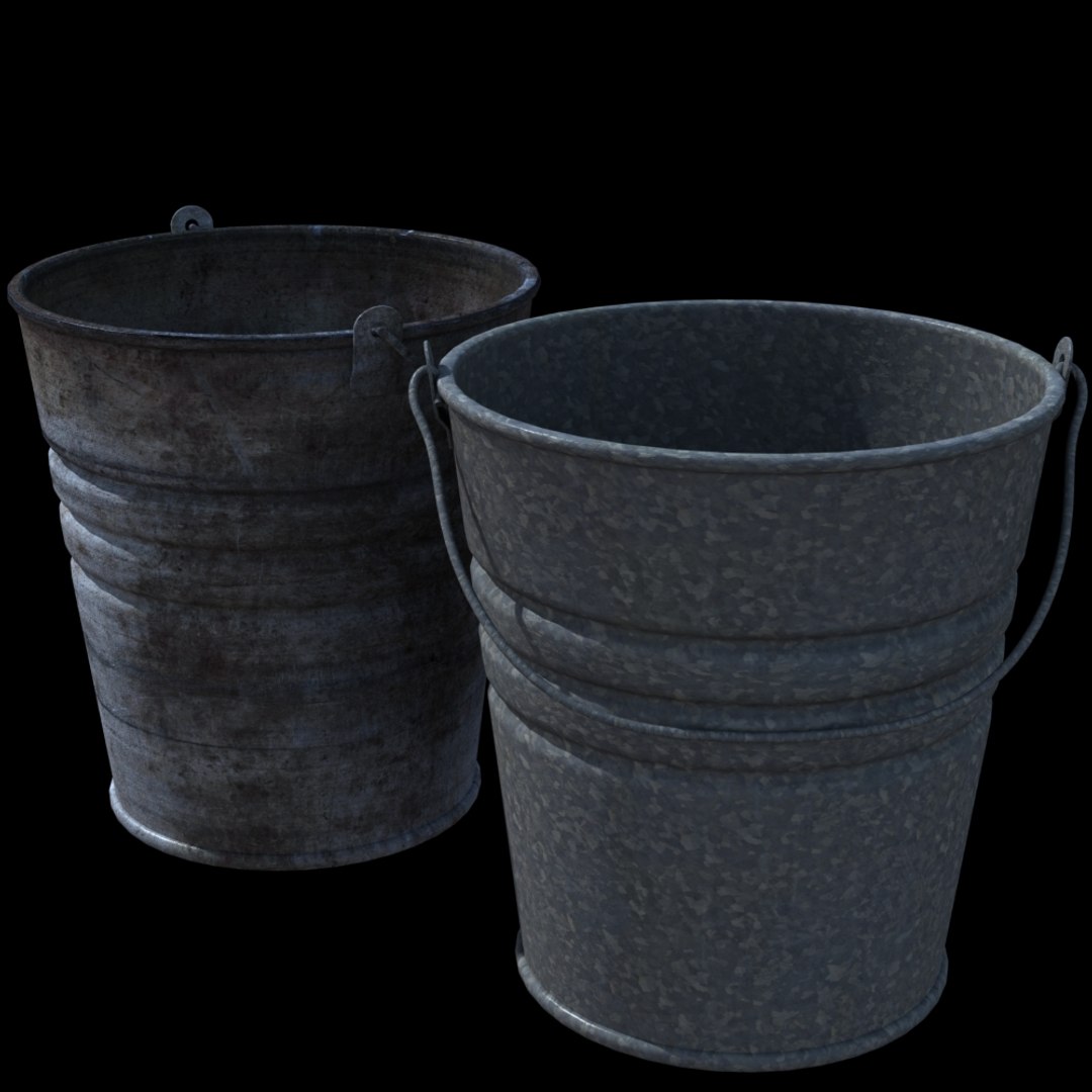 3ds max metal buckets