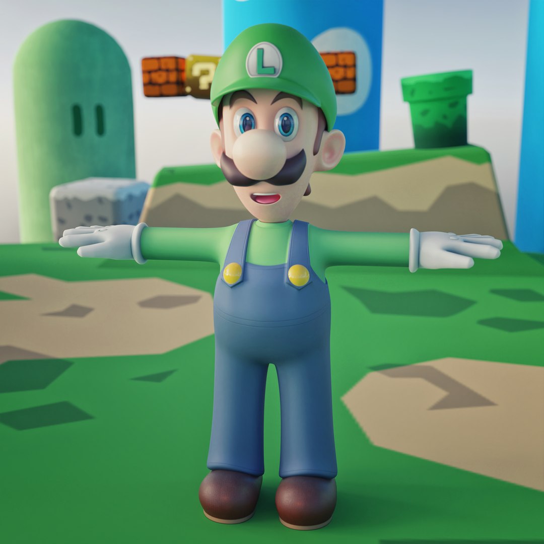 Luigi Rigged Low Poly PBR 3D - TurboSquid 1910653
