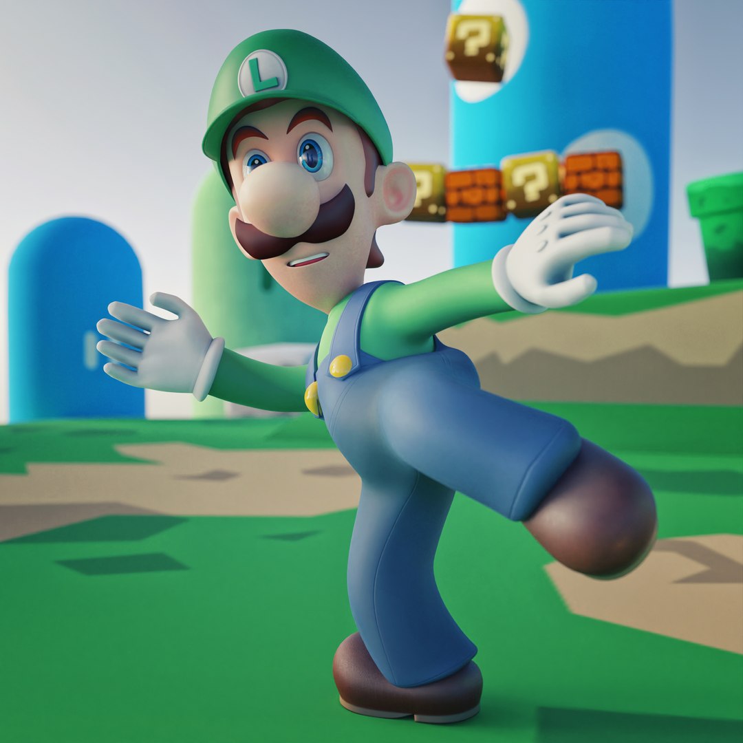 Luigi Rigged Low Poly PBR 3D - TurboSquid 1910653